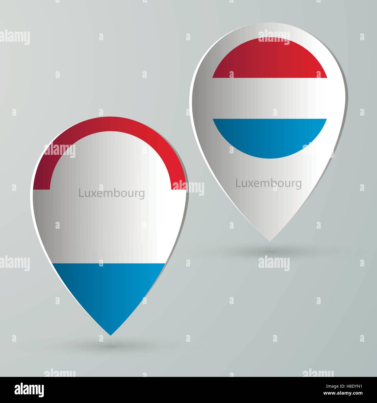 large set of paper map marker in two types Stock Vector Image & Art - Alamy