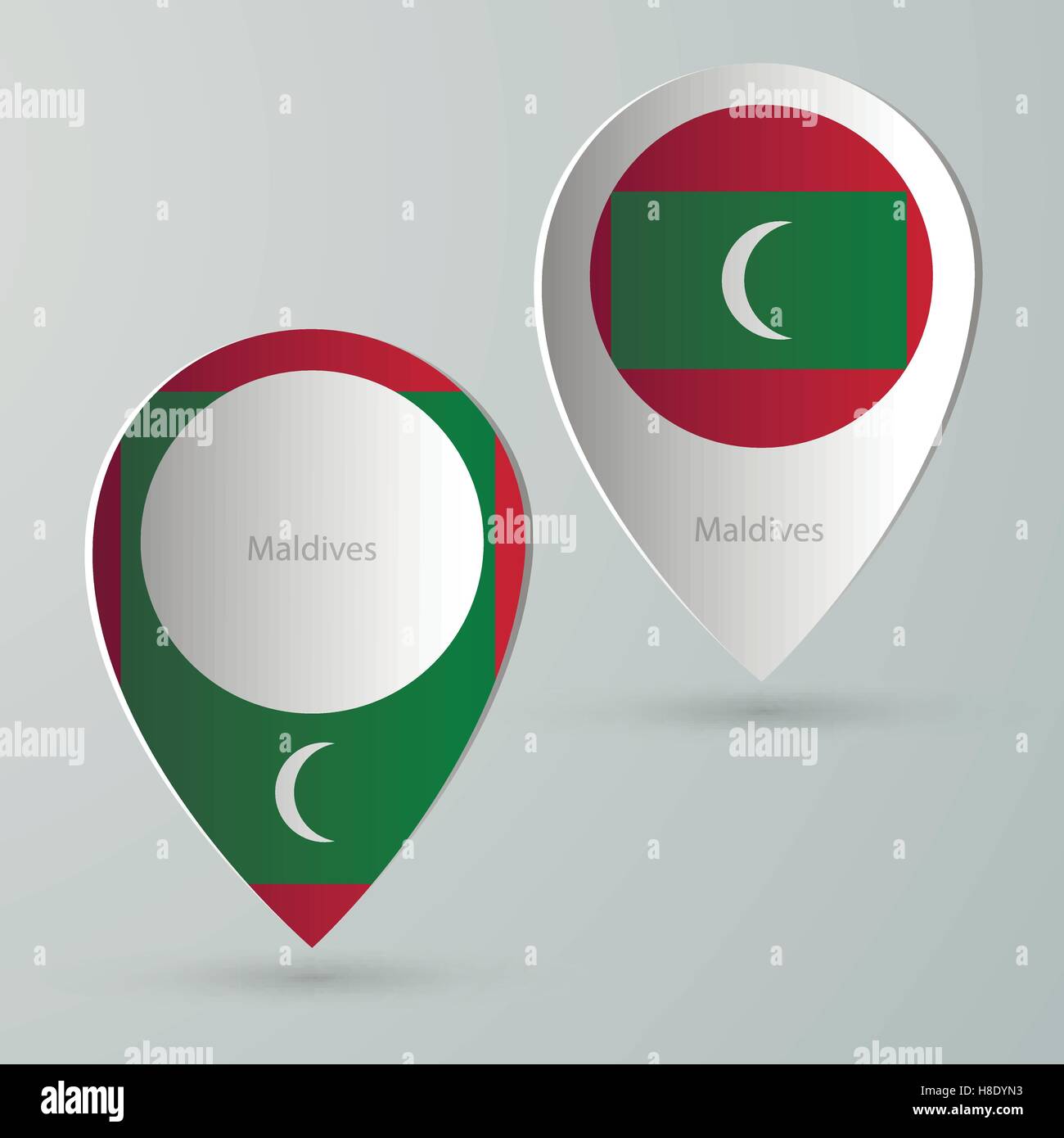 large set of paper map marker in two types Stock Vector Image & Art - Alamy