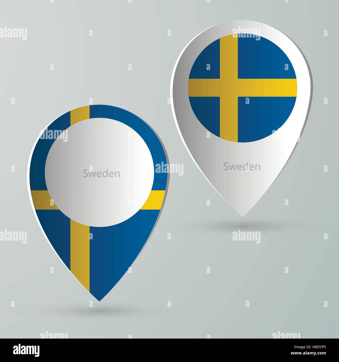 large set of paper map marker in two types Stock Vector Image & Art - Alamy