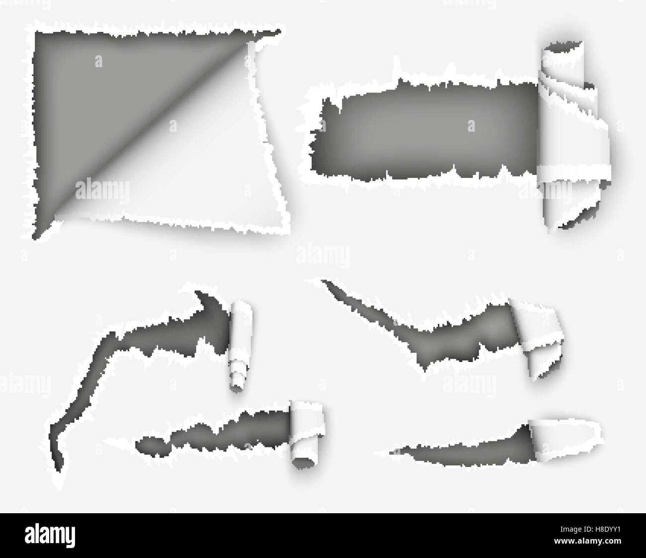 paper torn hole in the paper sheet Stock Vector Image & Art - Alamy