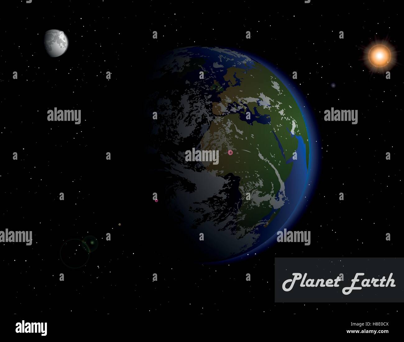 beautiful Planet Earth Stock Vector Image & Art - Alamy