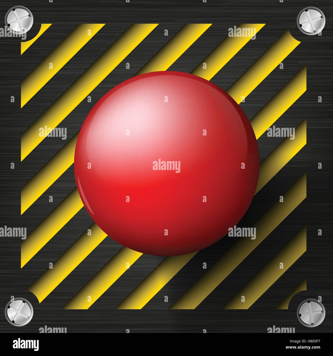 Red alarm shiny button on a tech beckground Stock Vector Image & Art ...