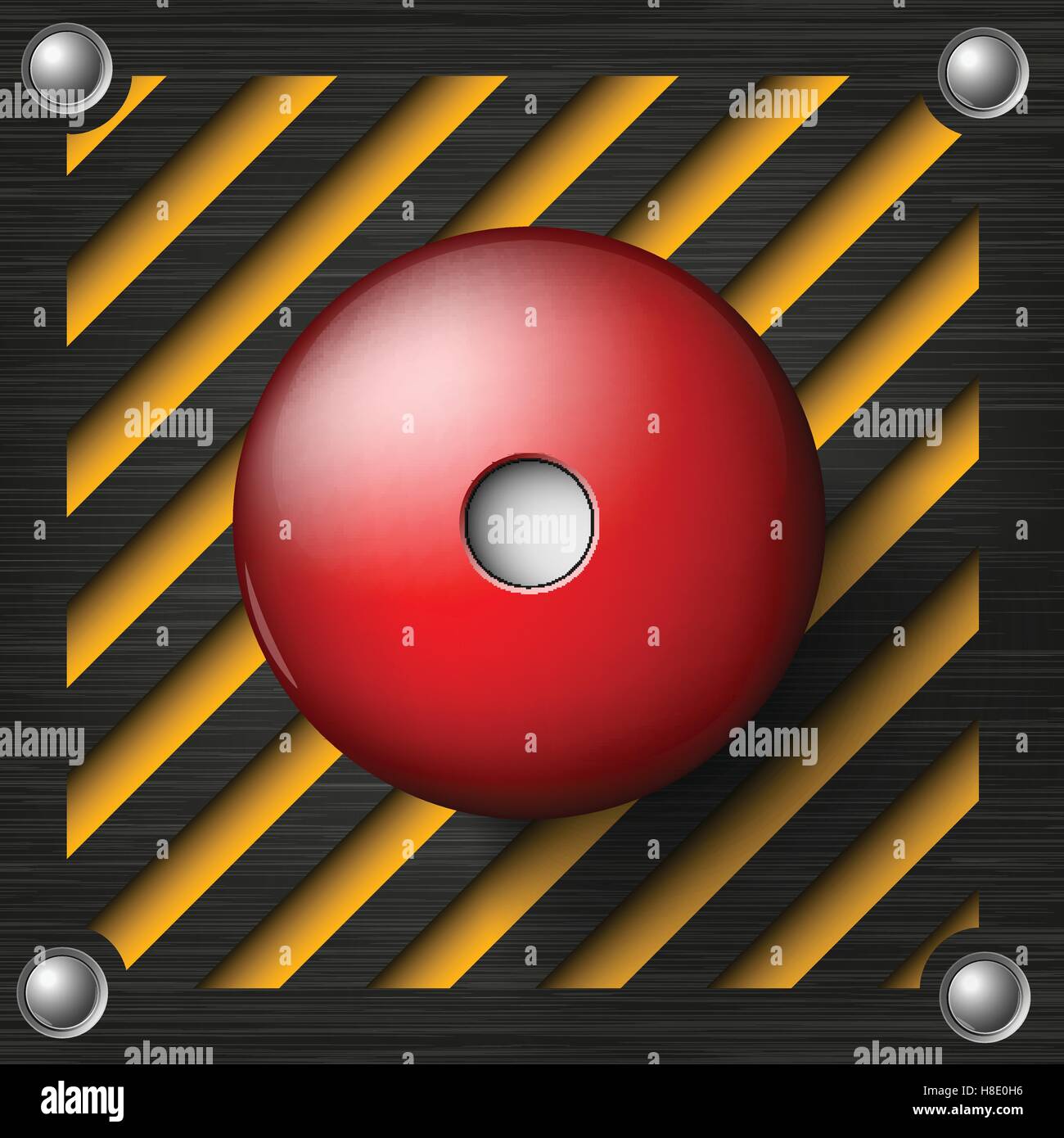 Closeup on red panic button Stock Vector Images - Alamy