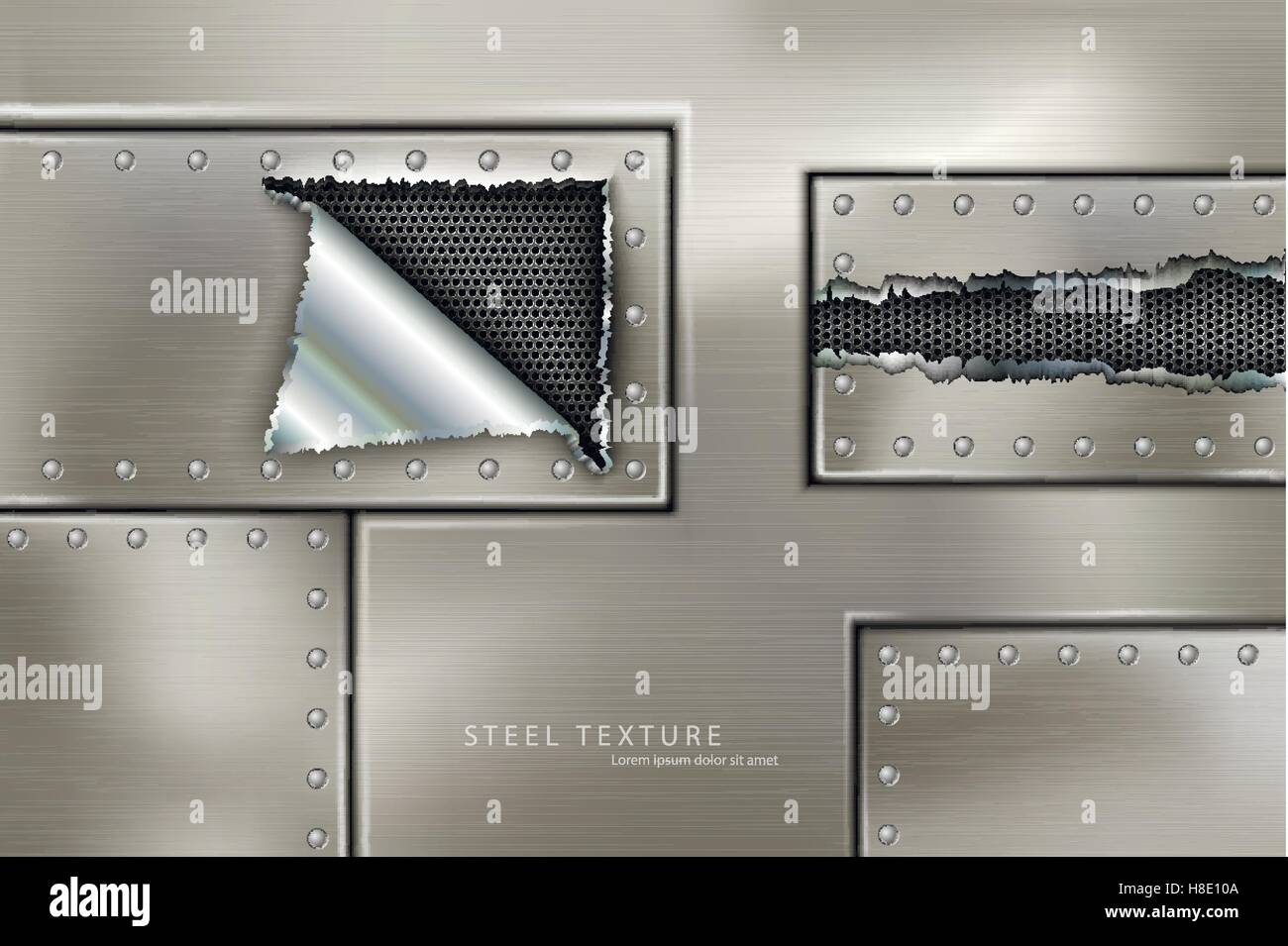ragged hole in the metal Stock Vector Image & Art - Alamy