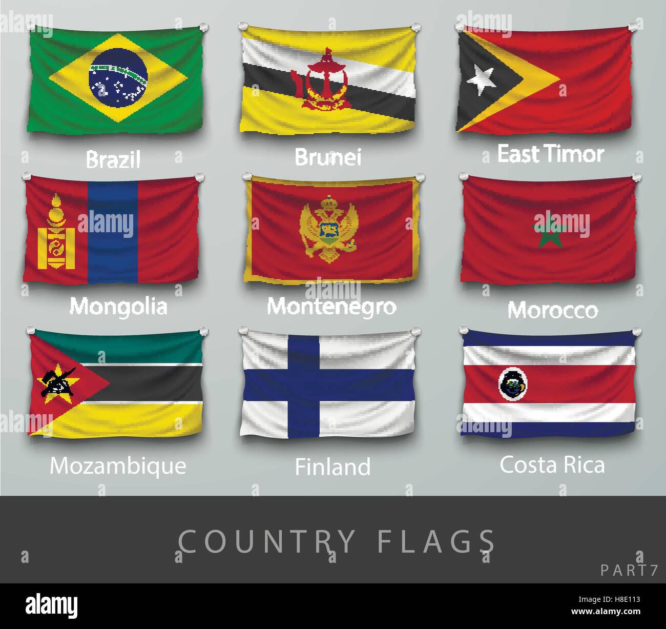 wave country flag with shadows and screws Stock Vector Image & Art - Alamy