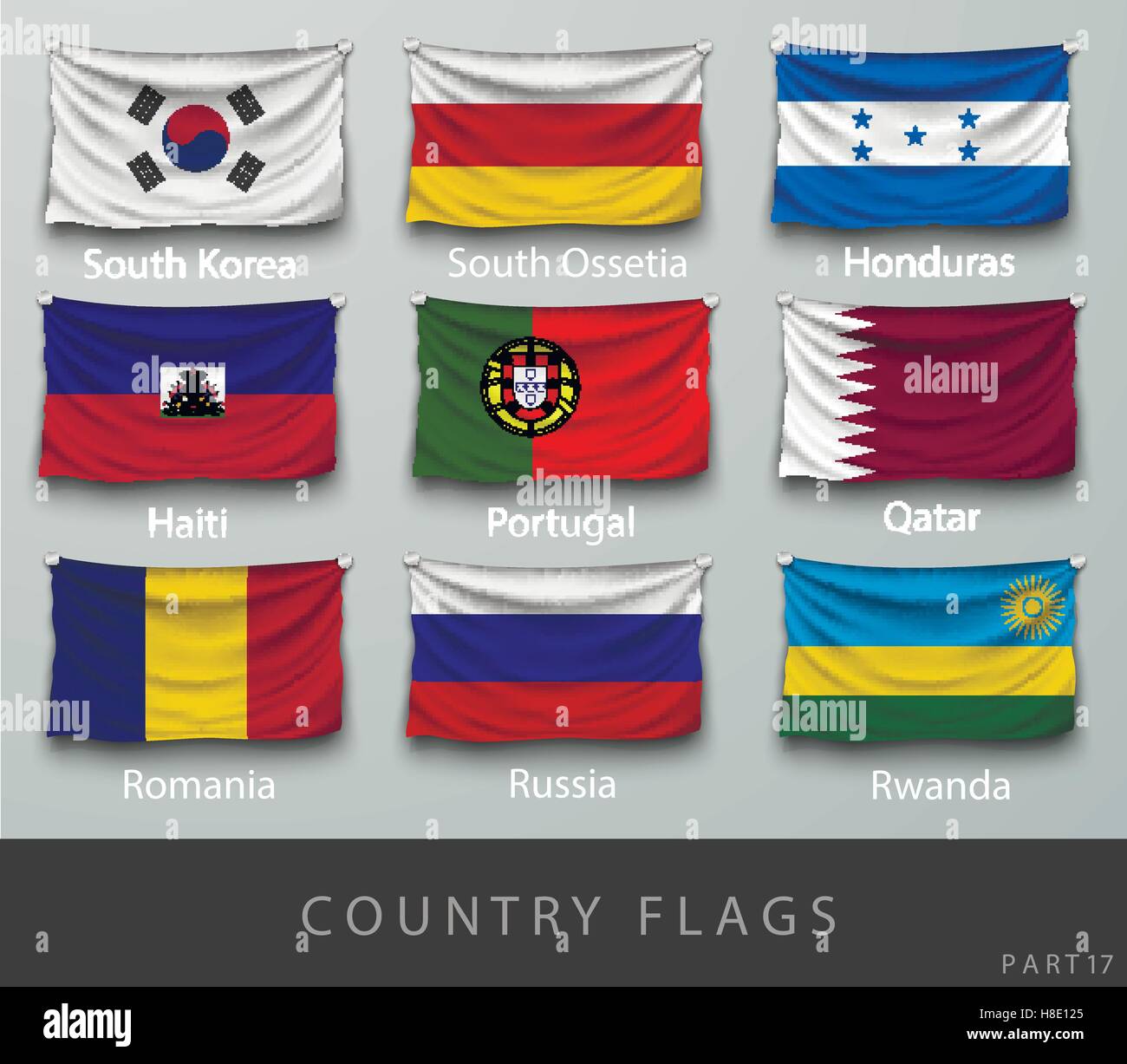 wave country flag with shadows and screws Stock Vector Image & Art - Alamy