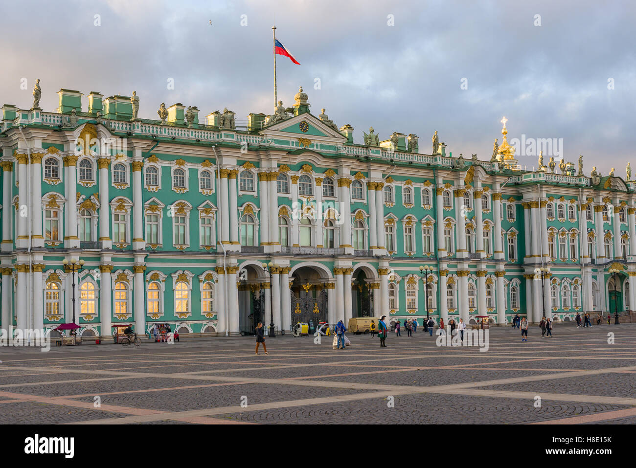 The winter palace, part of the Hermitage museum in Saint Petersburg ...