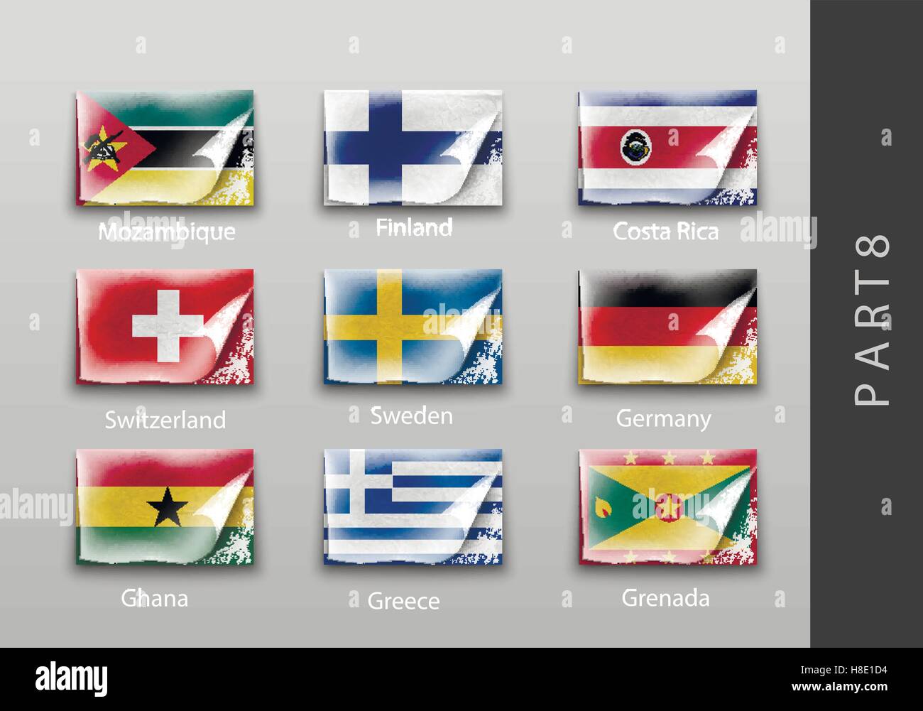 Shadows of flags Stock Vector Images - Alamy