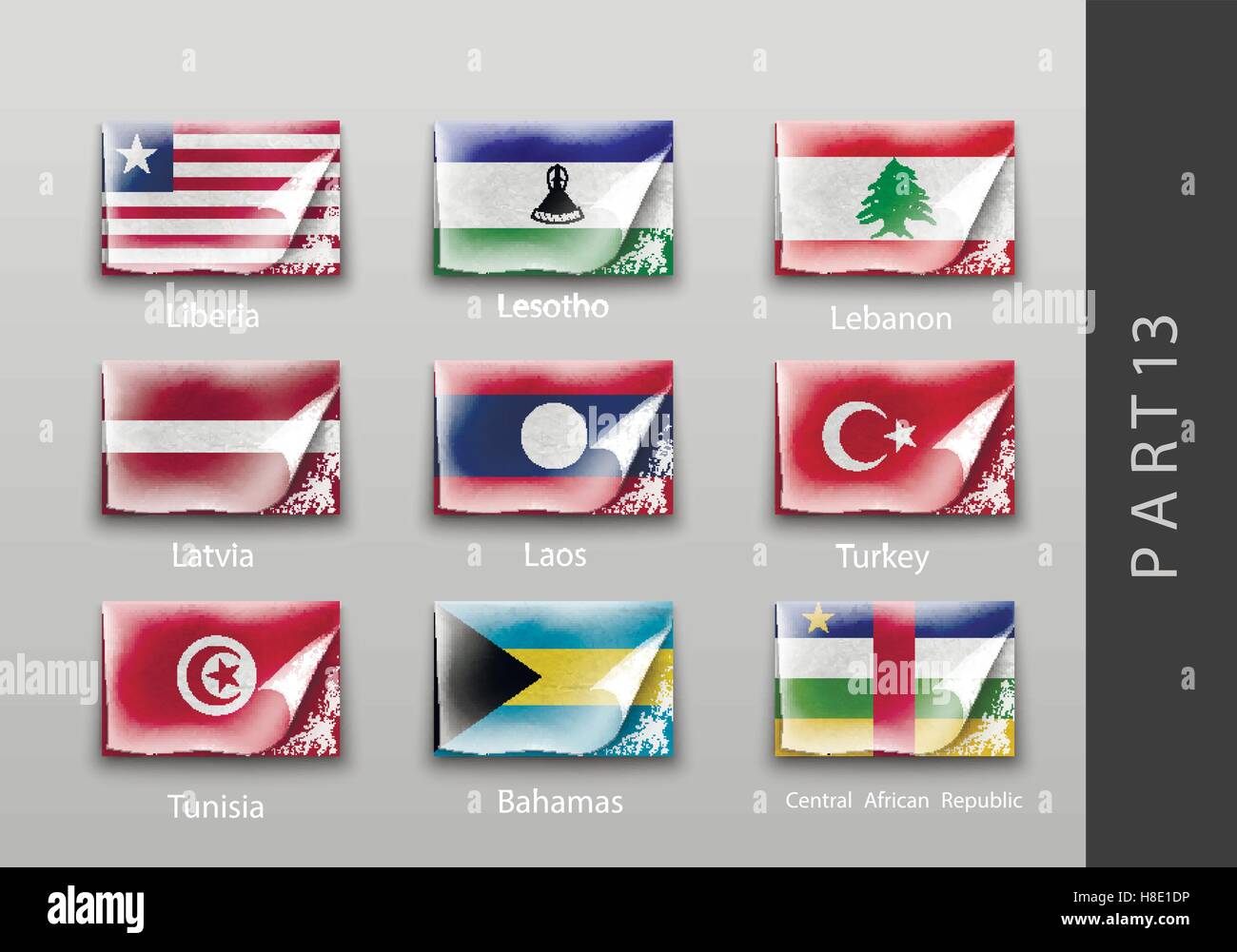 Flags in the form of states with shadows Stock Vector Image & Art - Alamy