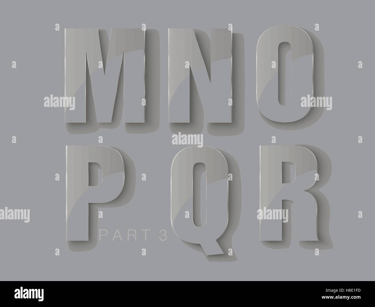 Set letters made glass transparent Stock Vector Images - Alamy