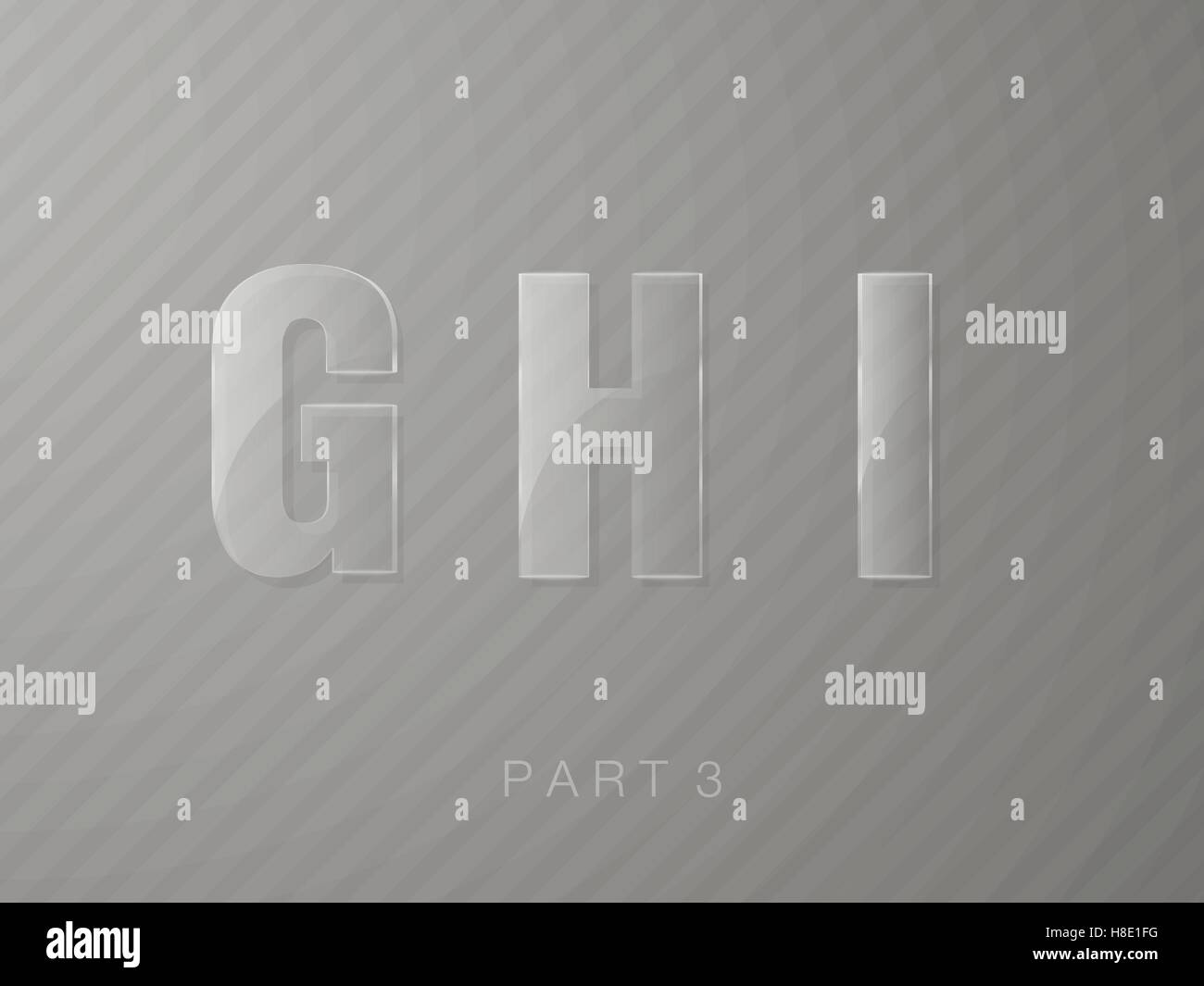 Set letters made glass transparent Stock Vector Images - Alamy