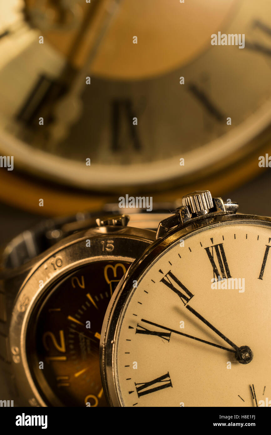 Old Pocket and Modern Watch Stock Photo - Alamy