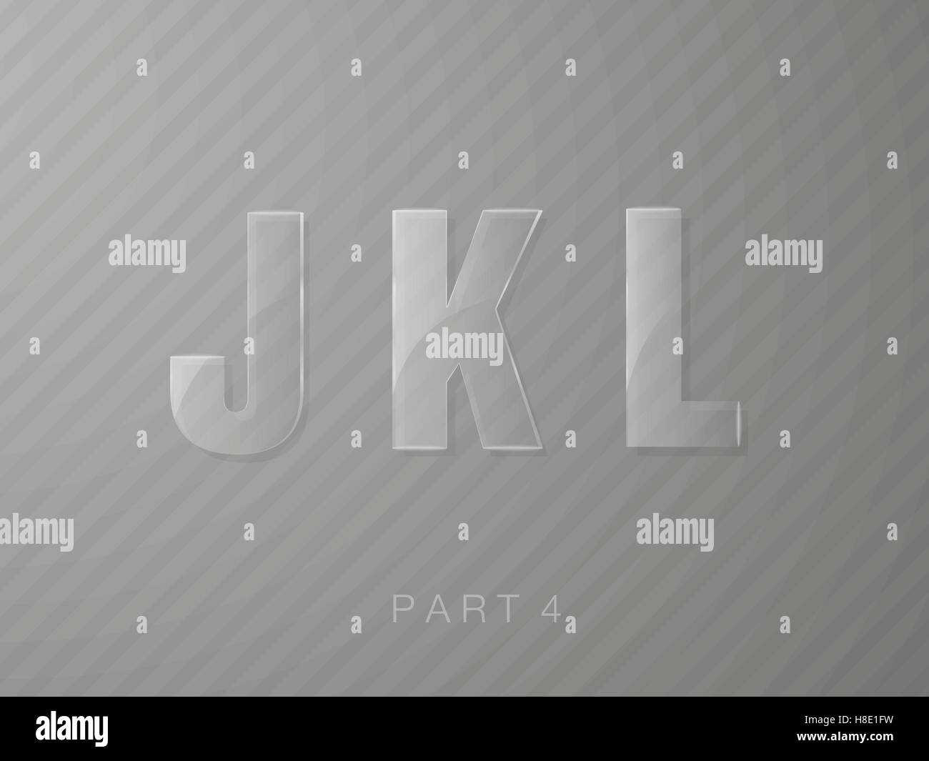 set of letters made of glass, transparent classic font Stock Vector ...