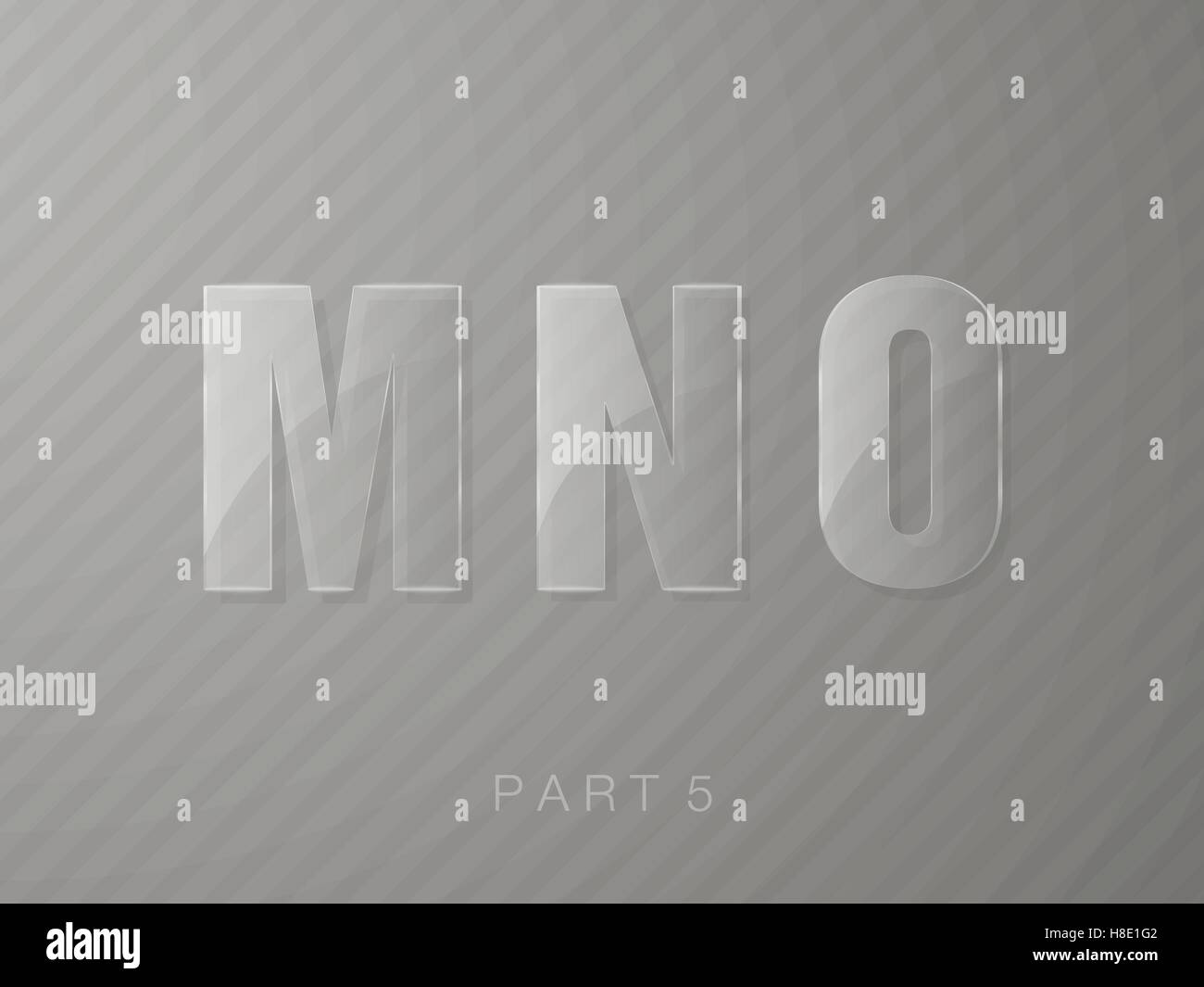 set of letters made of glass, transparent classic font Stock Vector ...