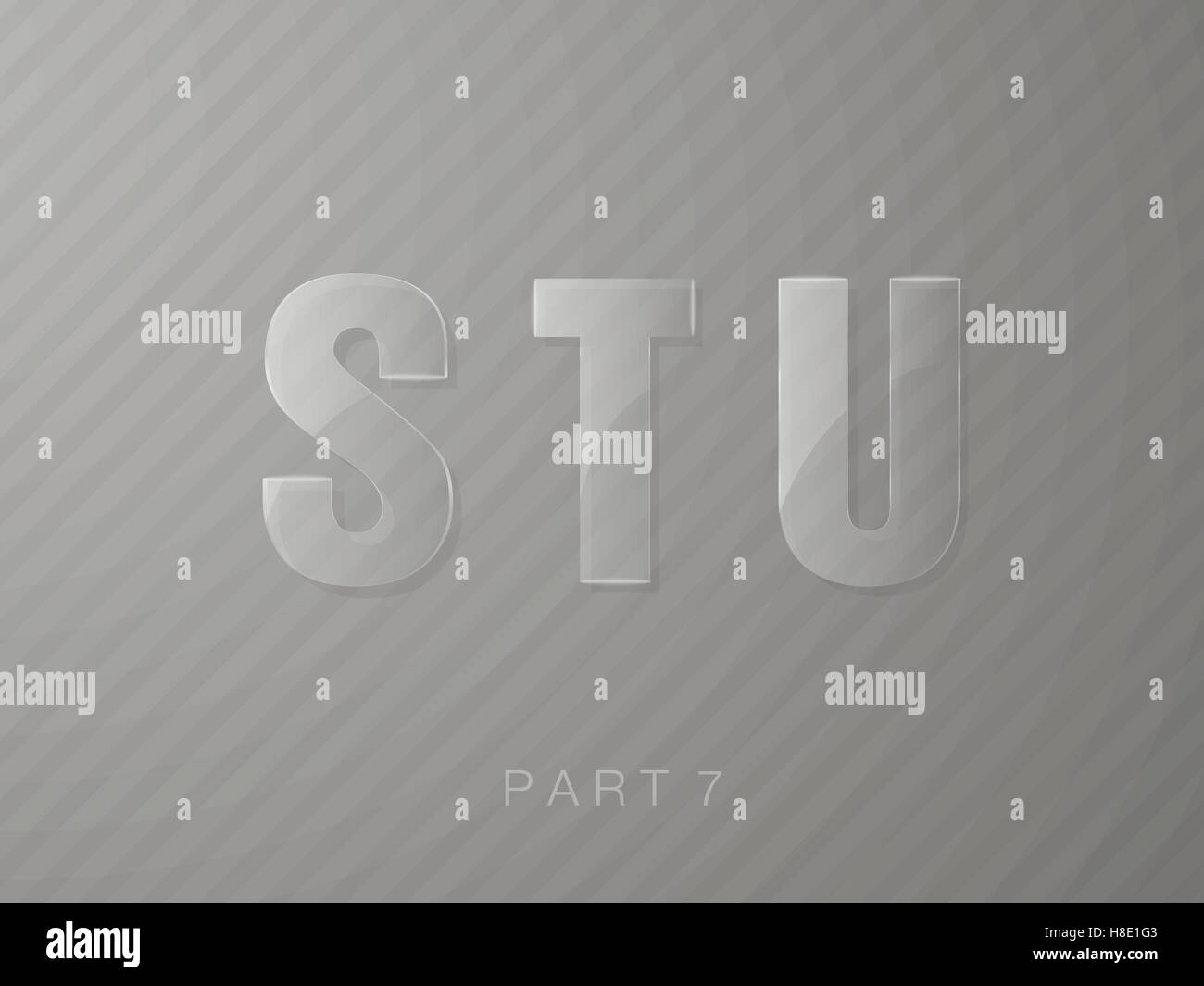 Set letters made glass transparent hi-res stock photography and images ...