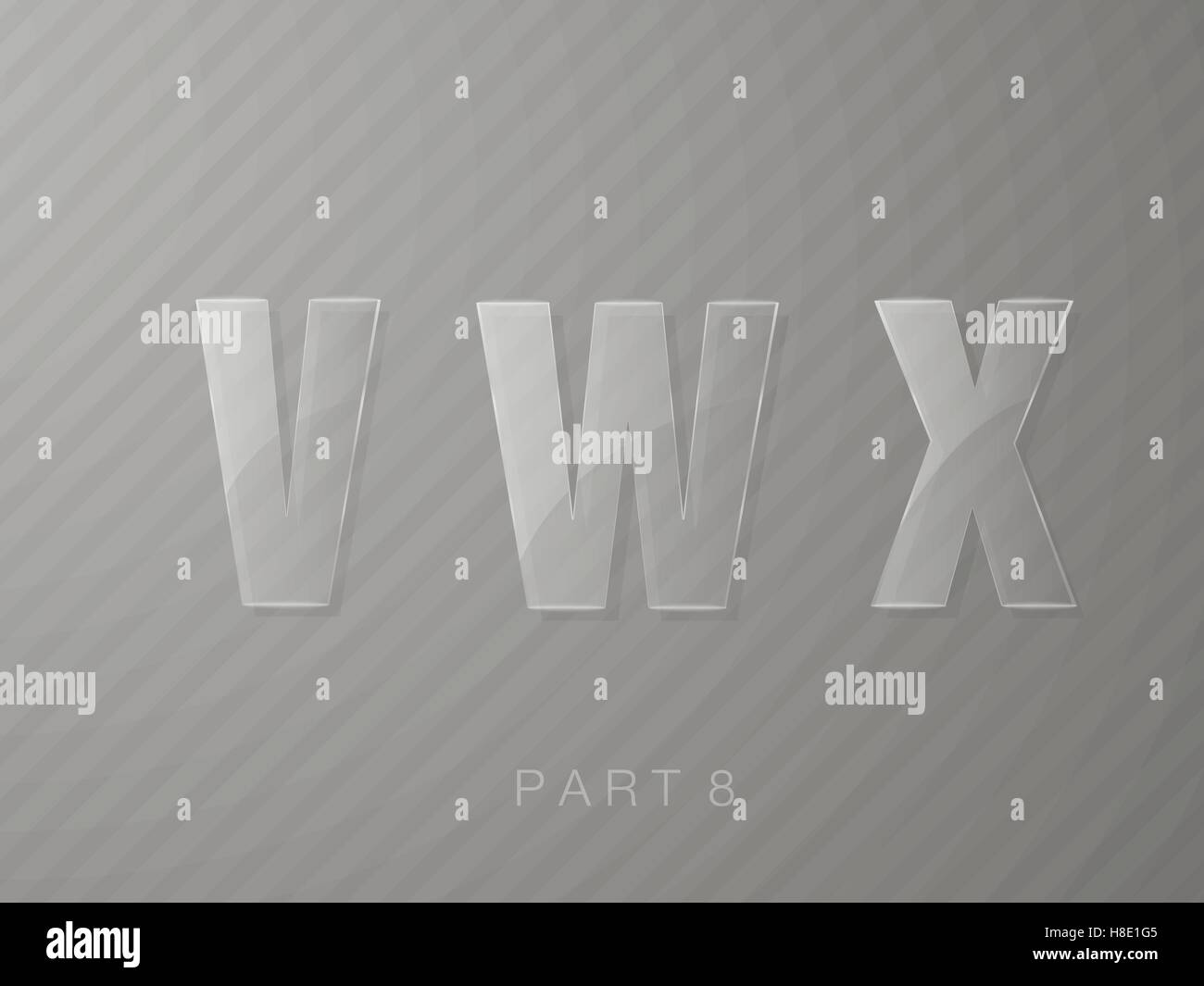 Set letters made glass transparent hi-res stock photography and images ...