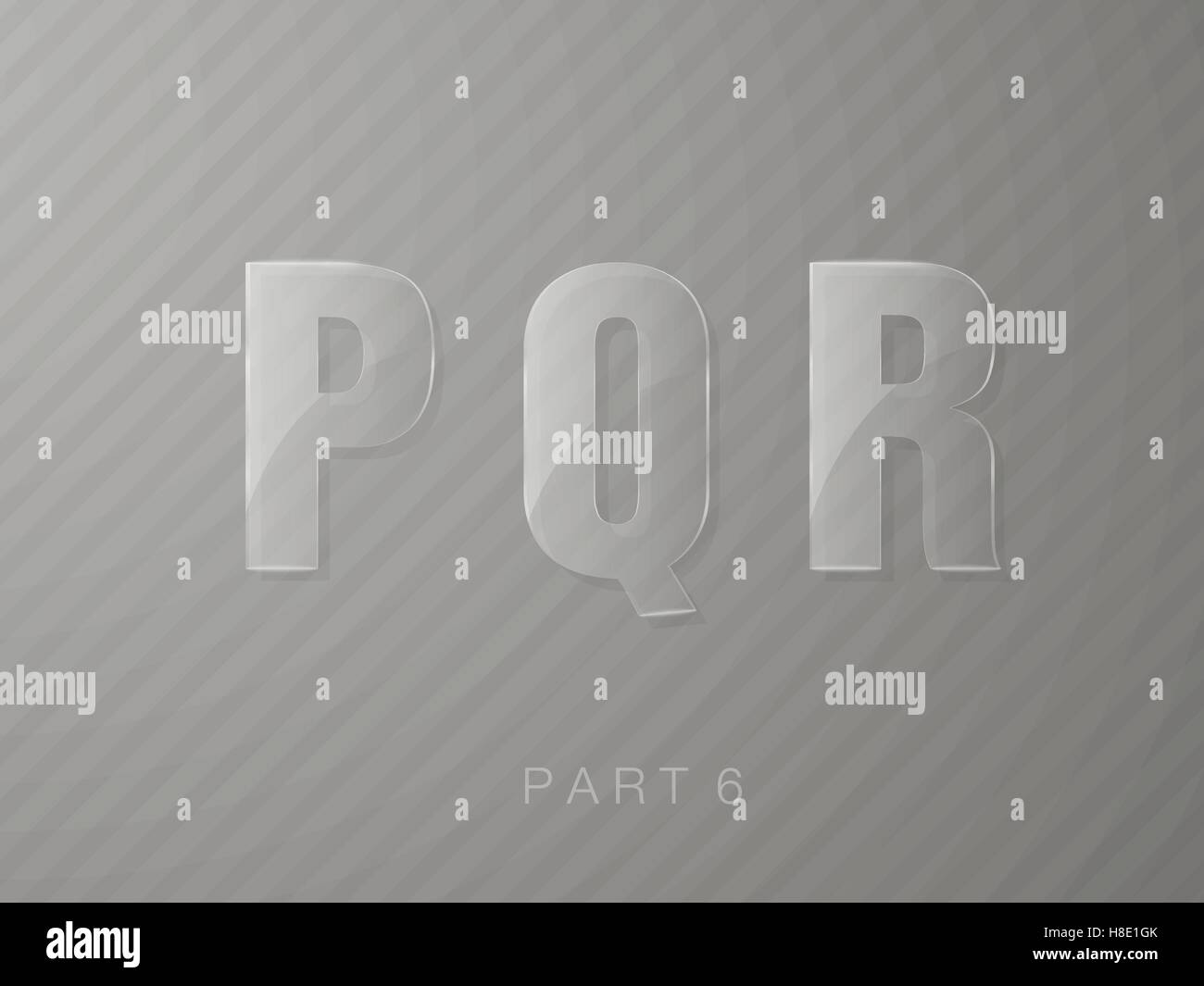 set of letters made of glass, transparent classic font Stock Vector ...