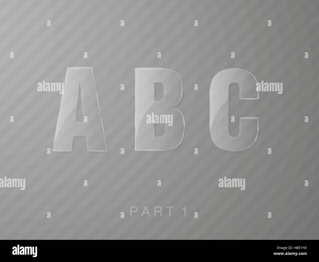 Set letters made glass transparent Stock Vector Images - Alamy