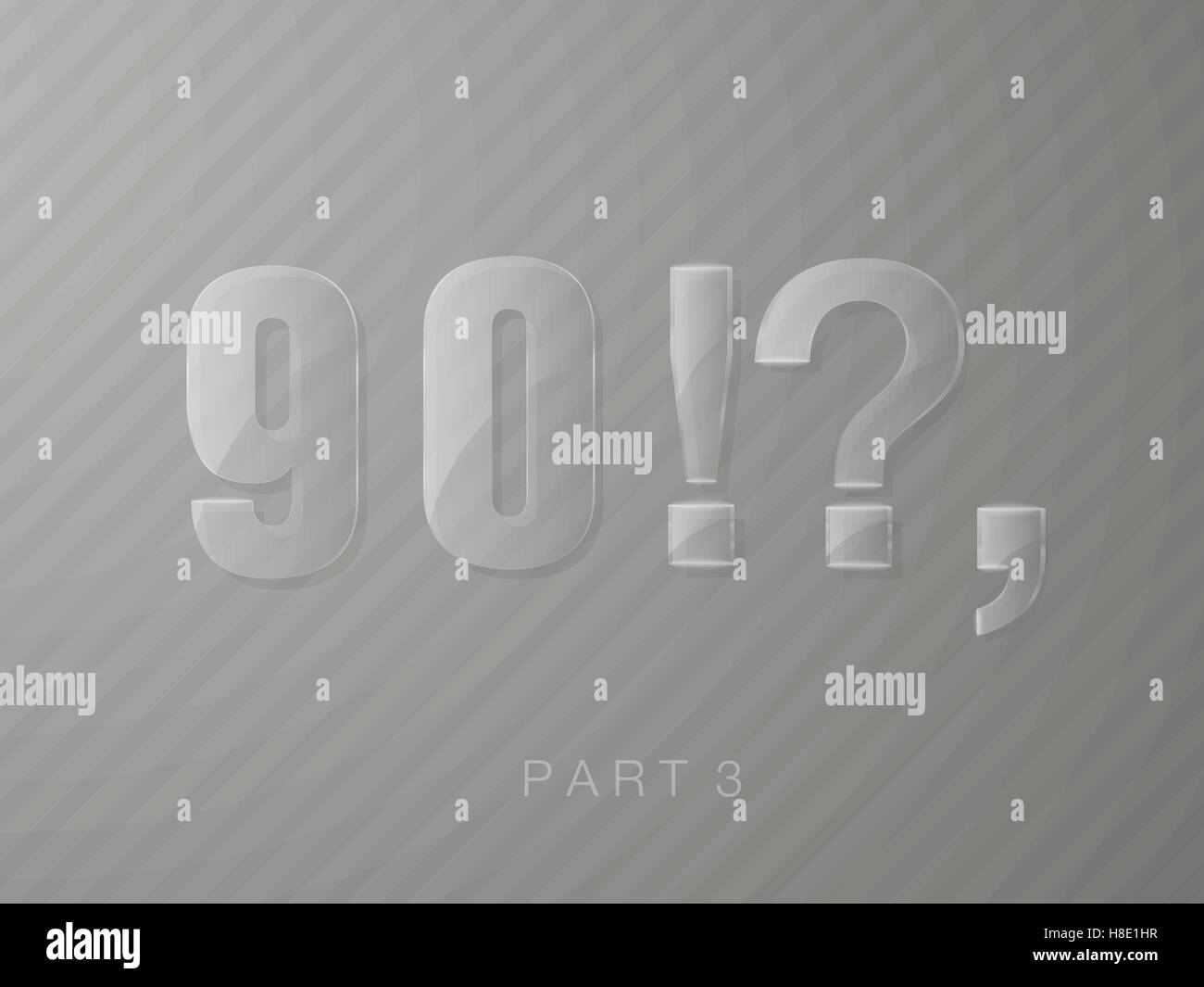 set of letters made of glass, transparent classic font Stock Vector ...