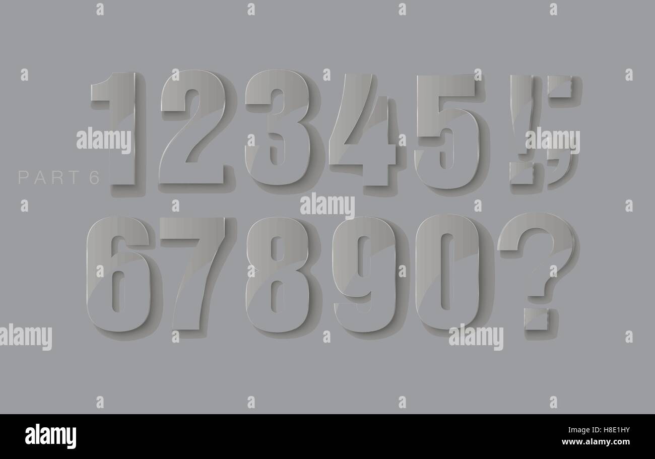 Set letters made glass transparent Stock Vector Images - Alamy