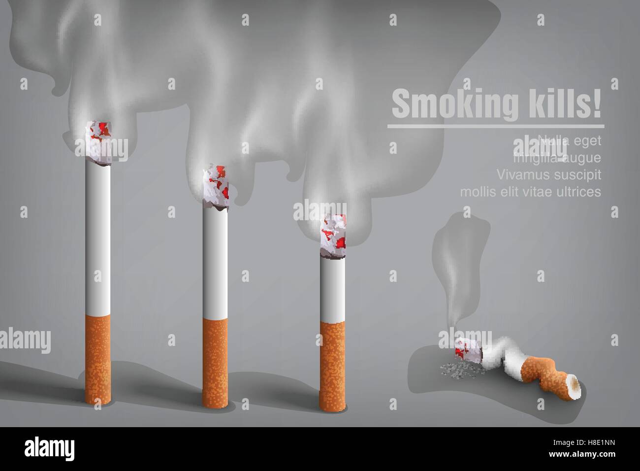 smoking cigarettes. anti smoking concept Stock Vector Image & Art - Alamy