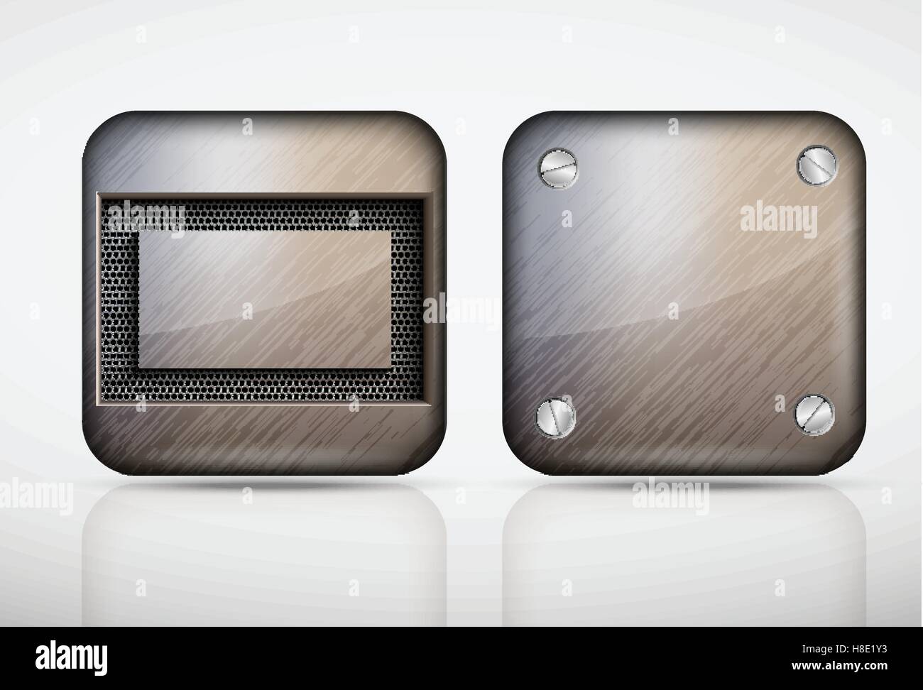 Steel metal app icons Stock Vector Image & Art - Alamy