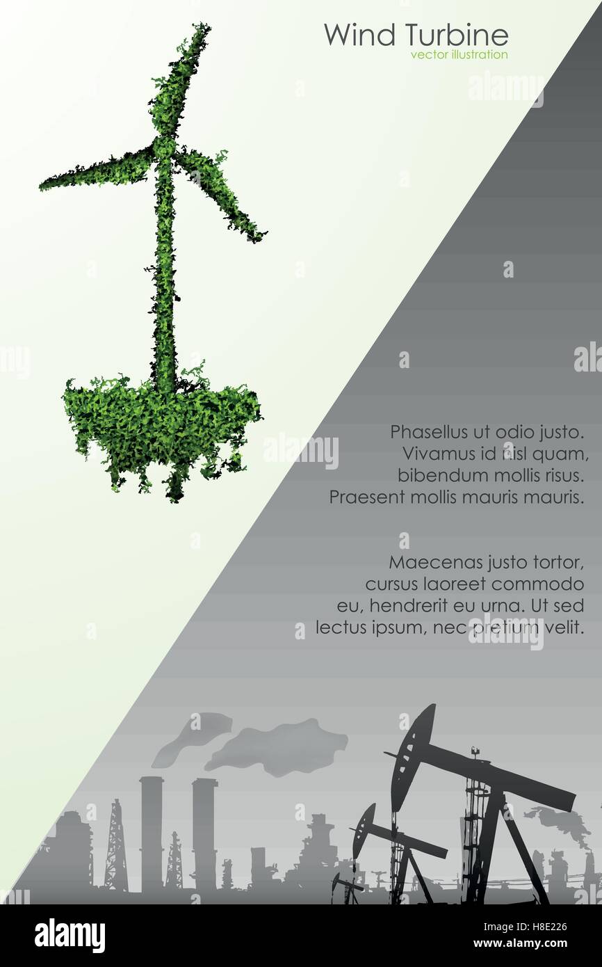 Plan infographics circuit renewable green energy from wind, water, sun ...