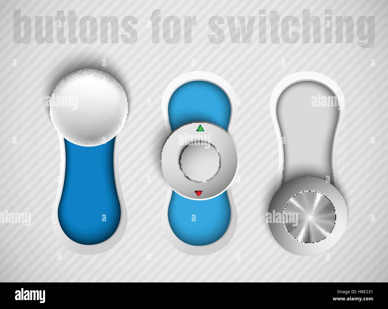 Switch button on a metal background Stock Vector Image & Art - Alamy