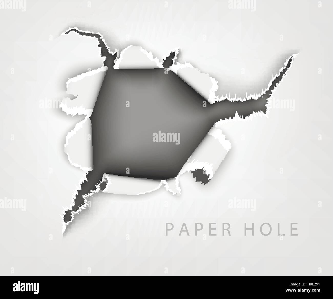 torn paper. hole in the notebook sheet in a cage Stock Vector Image ...
