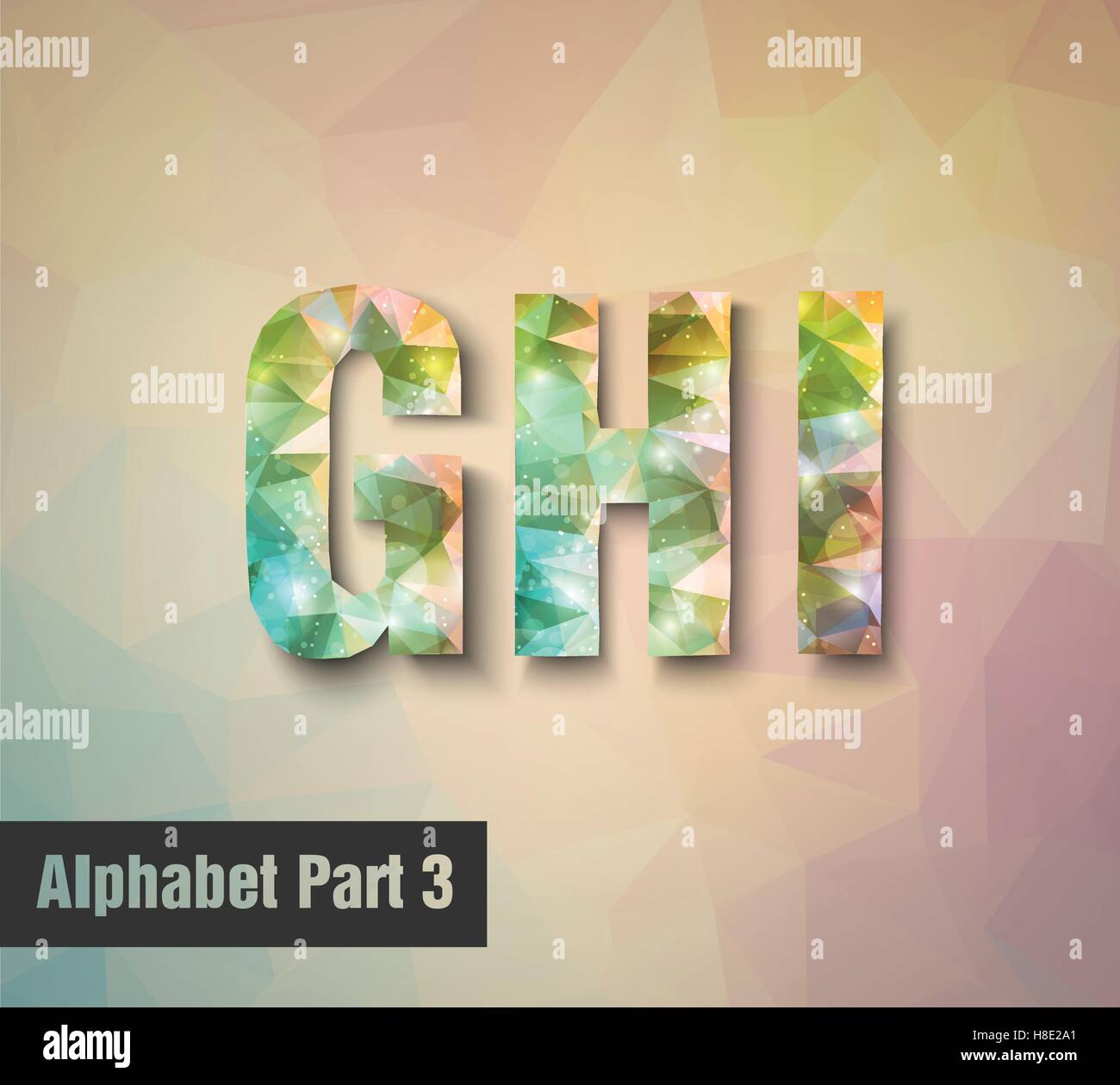 triangular multicolored alphabet Stock Vector Image & Art - Alamy