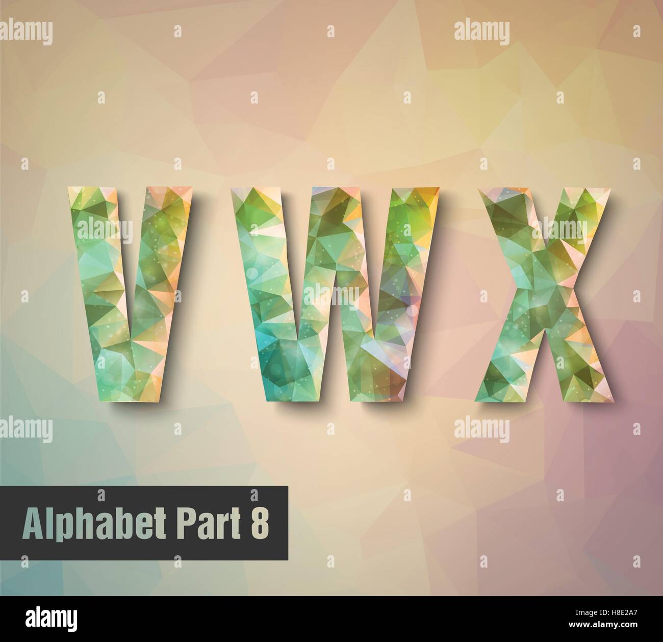 triangular multicolored alphabet Stock Vector Image & Art - Alamy