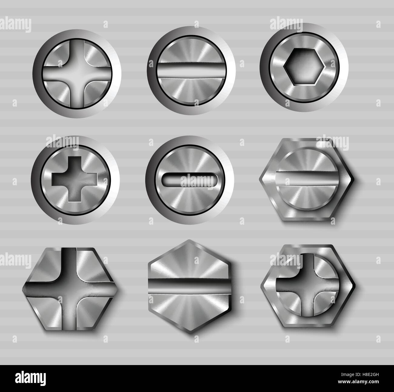 Galvanized bolts Stock Vector Images - Alamy