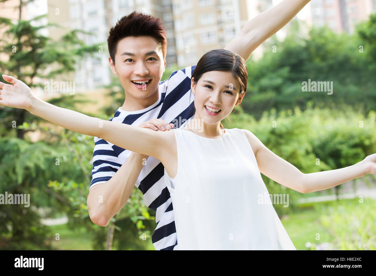 Happy young Chinese couple Stock Photo - Alamy