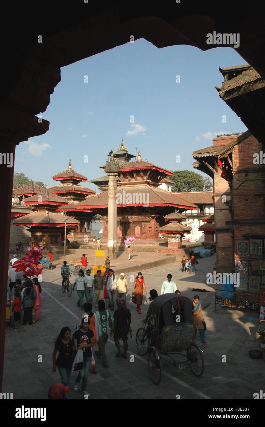 King Pratap Maila's Column Stock Photo - Alamy
