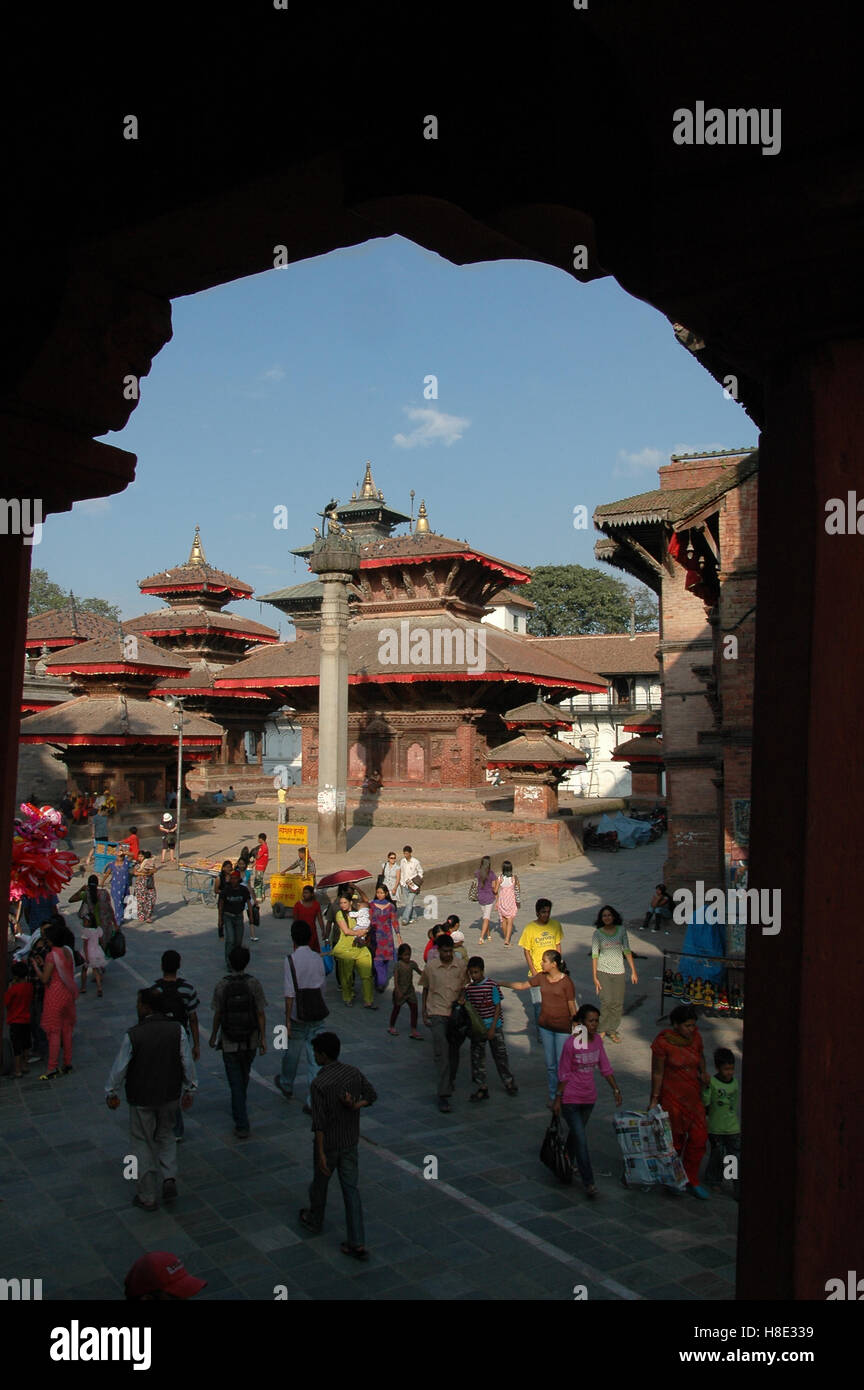 King Pratap Maila's Column Stock Photo - Alamy