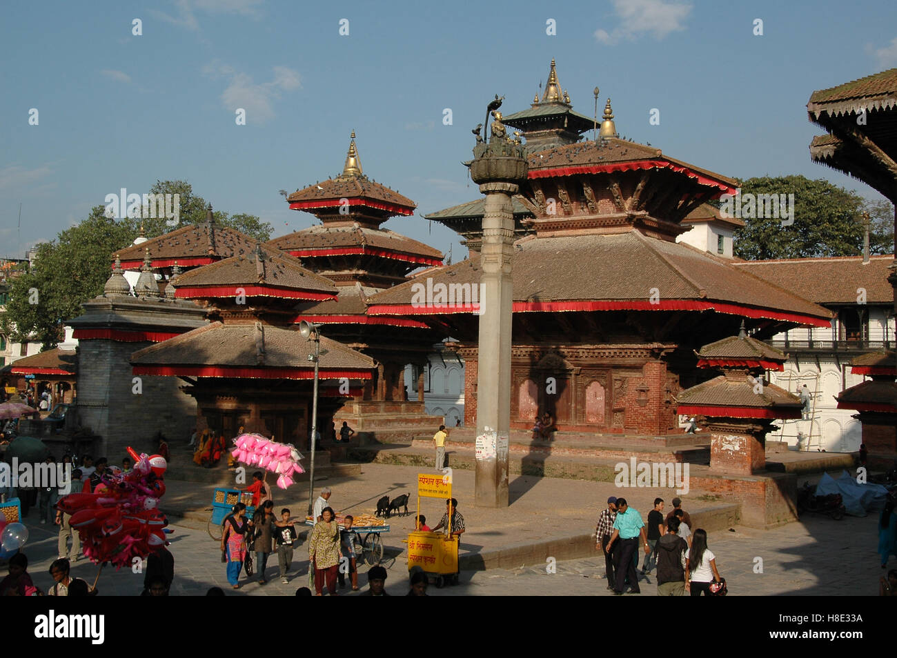 King Pratap Maila's Column Stock Photo - Alamy