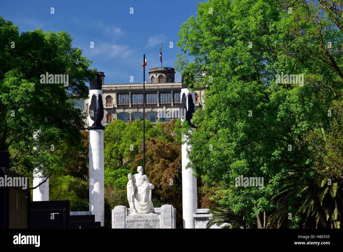 Chapultepec Castle on Chapultepec Hill in Chapultepec Park, Mexico City ...