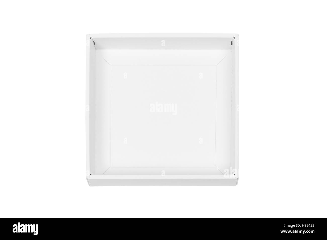 White tray or white paper package box isolated on White background ...