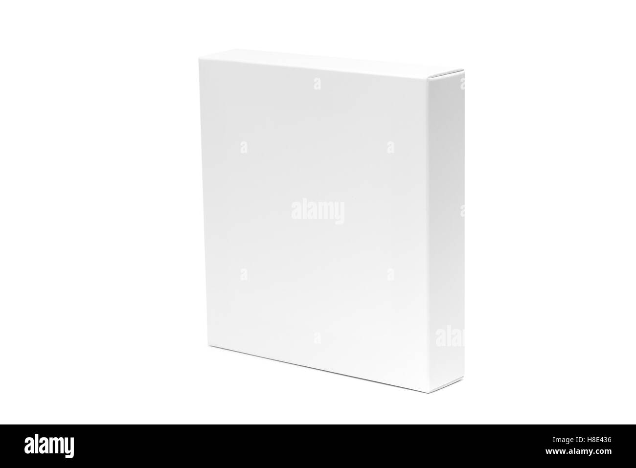 White box or white paper package box isolated with soft shadow on White ...