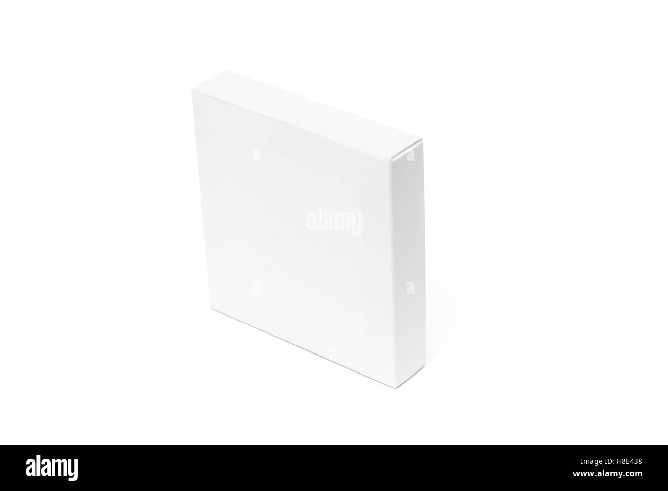 White box or white paper package box isolated with soft shadow on White ...