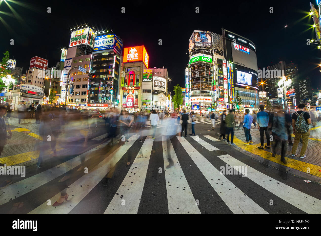 Tokyo neon lights by night Stock Photo - Alamy