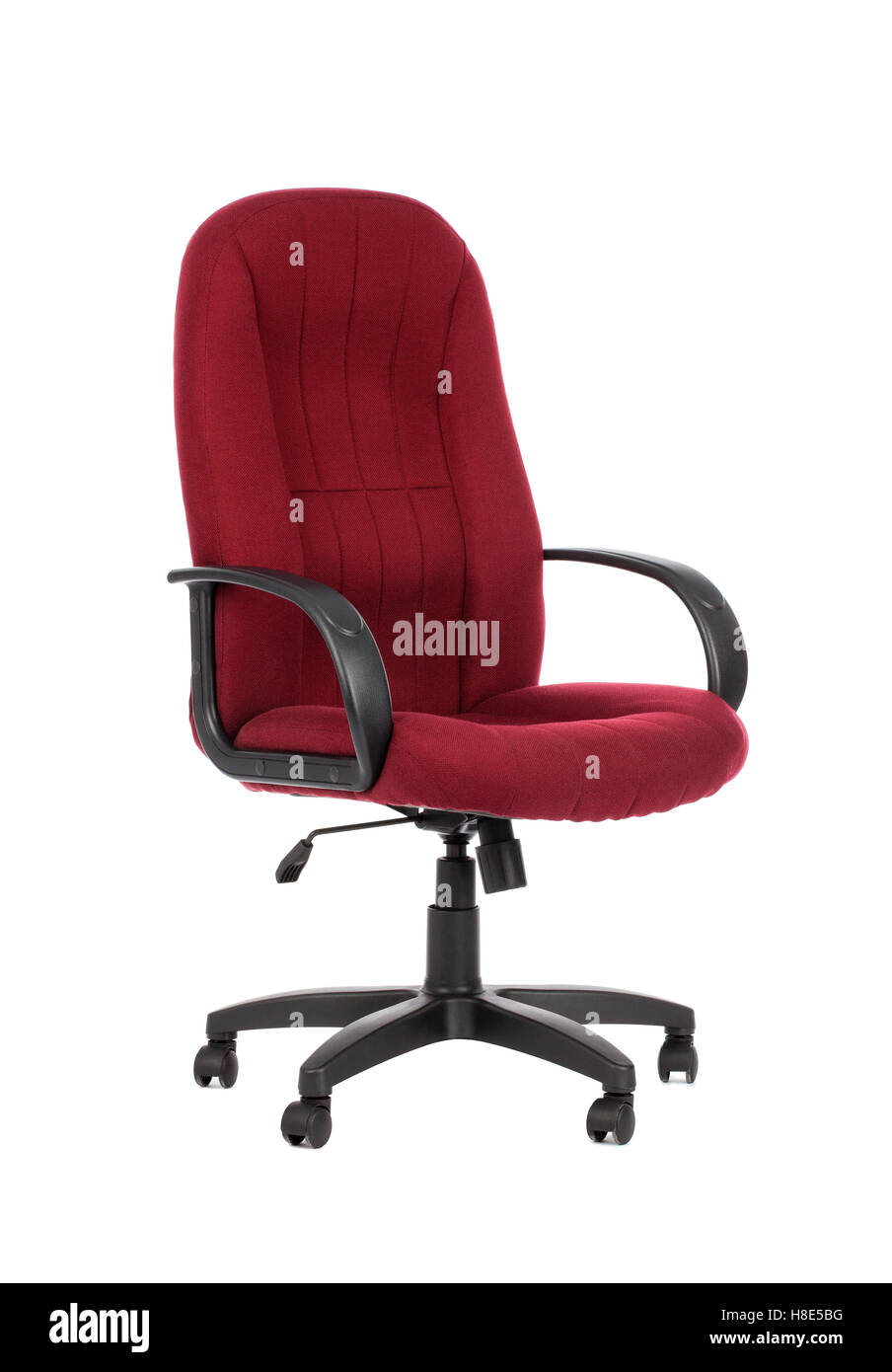 Red big office chair. Isolated on white background Stock Photo - Alamy