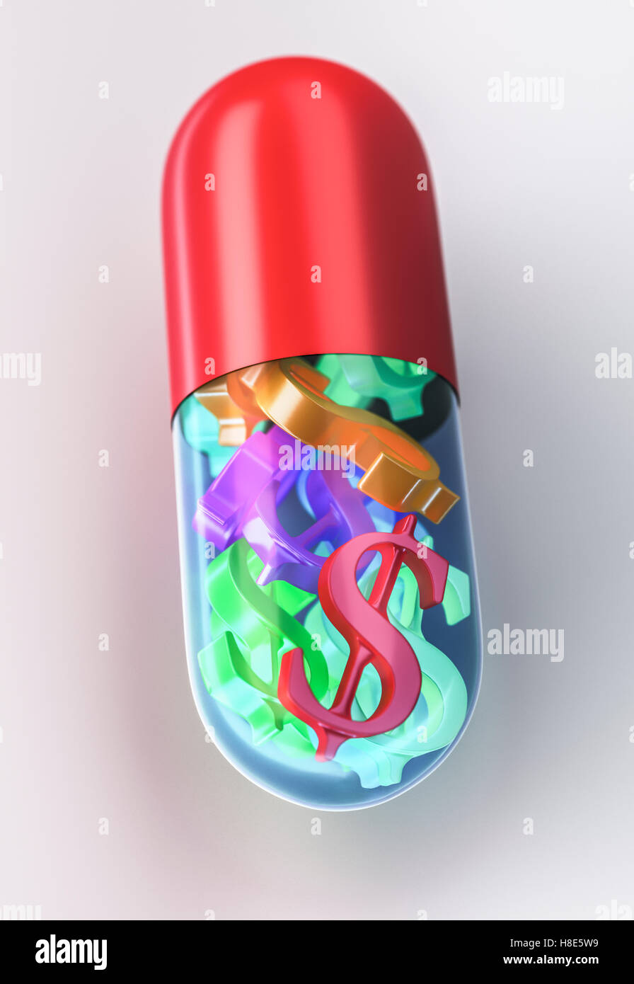 Pill dollar sign hi-res stock photography and images - Alamy