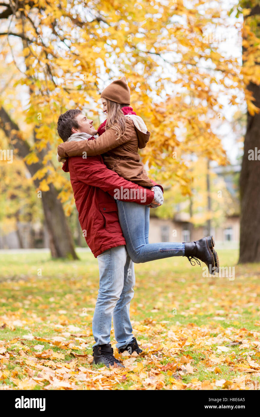 Young man meeting girlfriend park hi-res stock photography and images ...