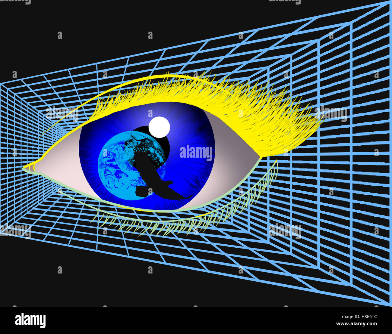 Illustration of the eye hi-res stock photography and images - Alamy