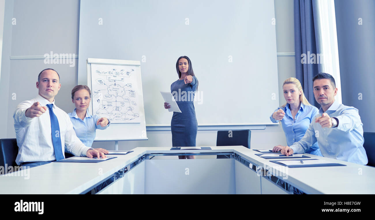 group of businesspeople pointing finger at you Stock Photo - Alamy