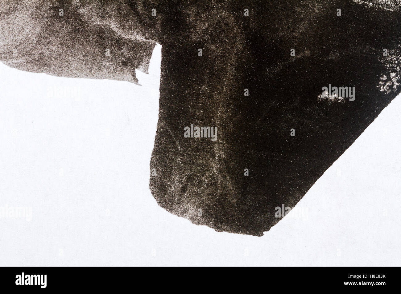 Abstract black hand painted watercolor texture. Abstract aquarelle ...