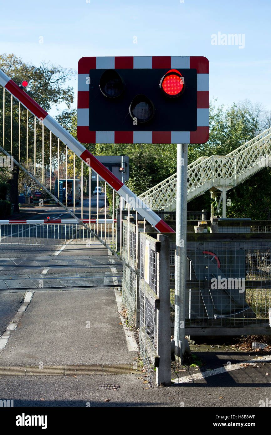 Railways crossing gates hi-res stock photography and images - Alamy