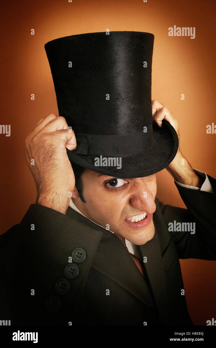 Funny evil man Stock Photo - Alamy