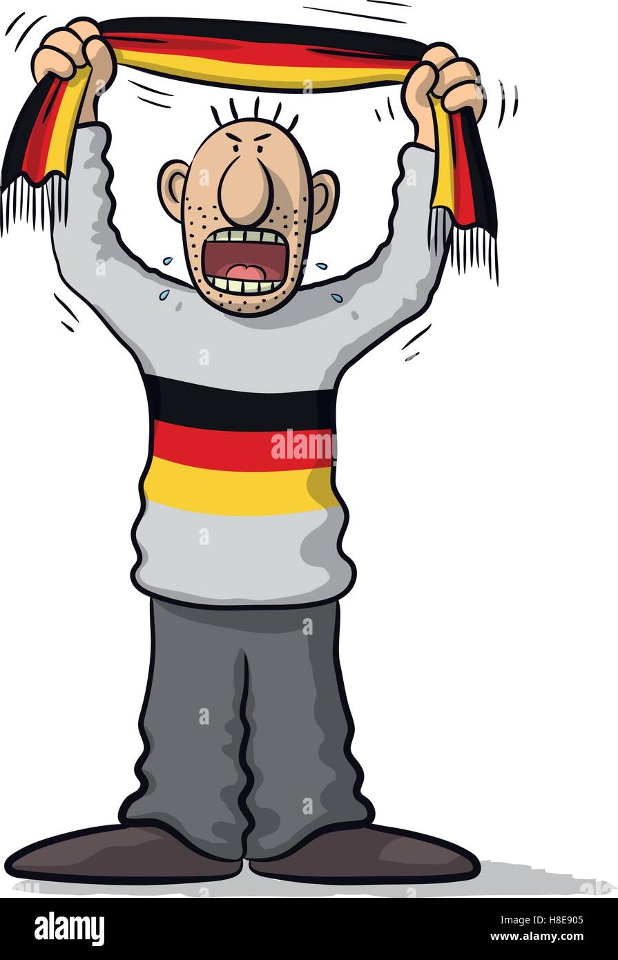 Male supporter soccer team Stock Vector Images - Alamy